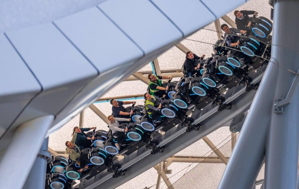 TRON Lightcycle run tested ahead of spring opening